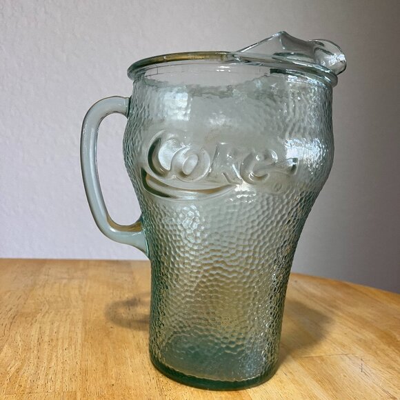 Coca Cola | Kitchen | Coca Cola 64 Oz Light Green Glass Pitcher | Poshmark